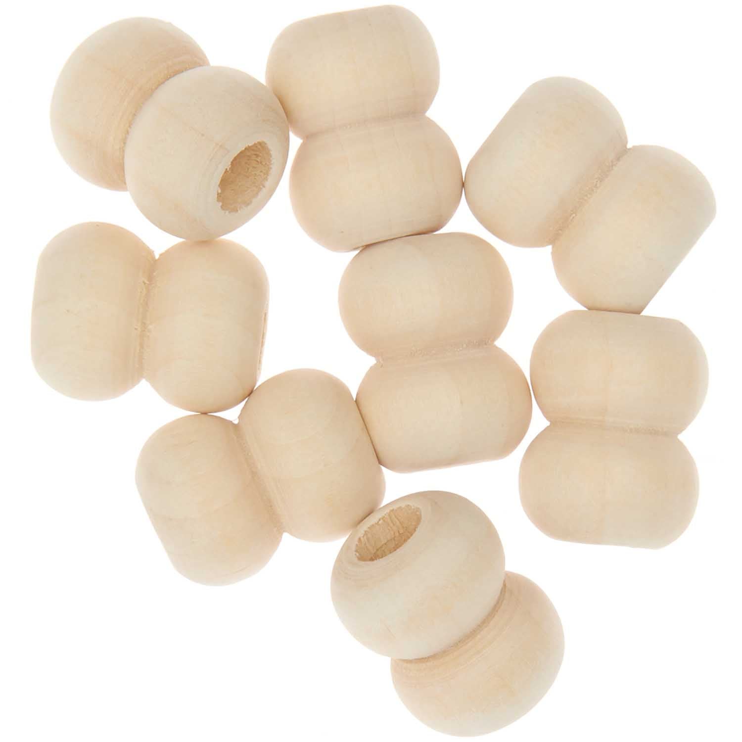 Macrame Beads Wood 17mm The Boutique Haberdashery Fareham